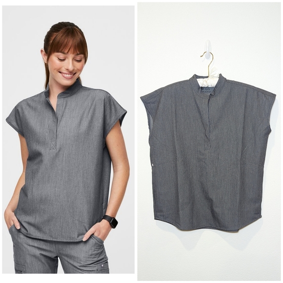 Figs | Tops | Nwt Figs Rafaela Oversized Scrub Top In Graphite | Poshmark